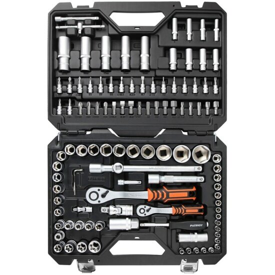 Набор автоинструмента Patriot SSP-108 "Посейдон", 1/2+1/4 DR (108 пр.), Cr-V