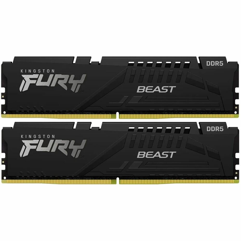 Модуль памяти DIMM 16Gb 2х8Gb DDR5 PC48000 6000MHz Kingston Fury Beast Black EXPO (KF560C30BBEK2-16)