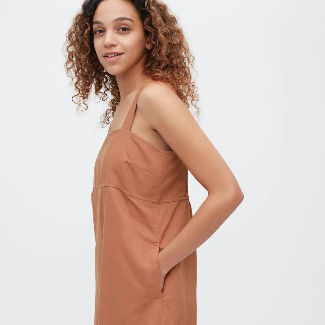 Комбинезон Uniqlo Весна-лето 2023, размер М, бежевый — фото 1