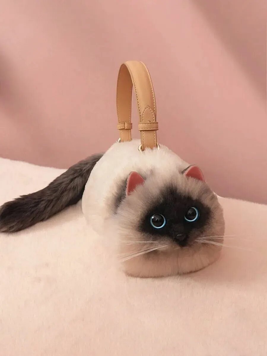 Сумка Кошка Меховая L