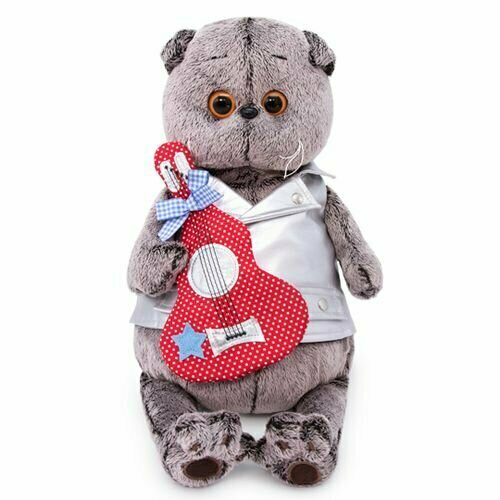 Budi Basa Мягкая Игрушка Кот Басик в жилете с гитарой (25см, в подарочной коробке) Ks25-104