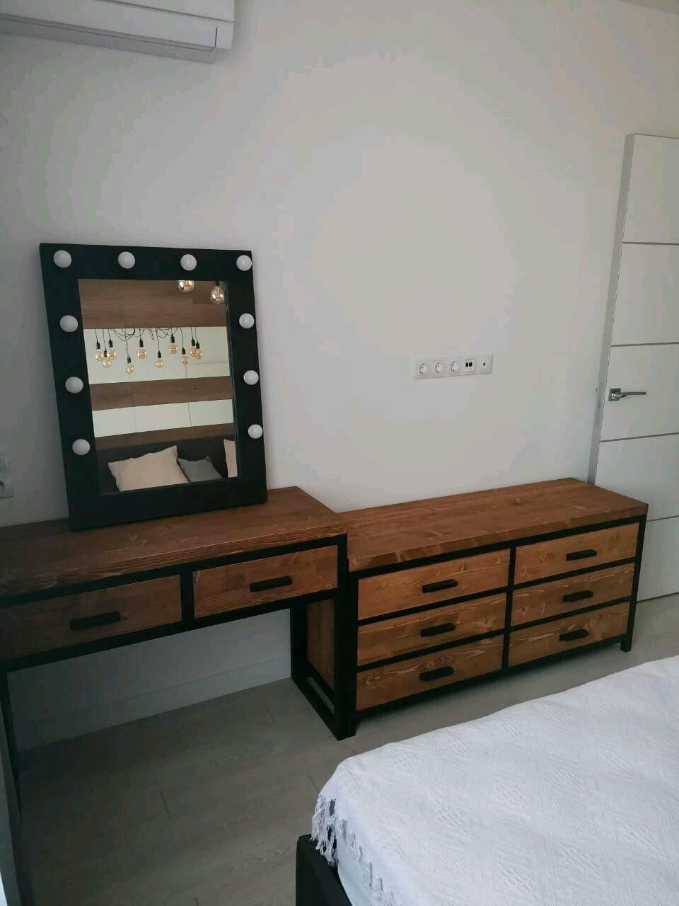 Консоль "EasyLOFT" в стиле лофт с ящиками, для дома и дачи, в прихожую и гостиную, 100х40х76 см.