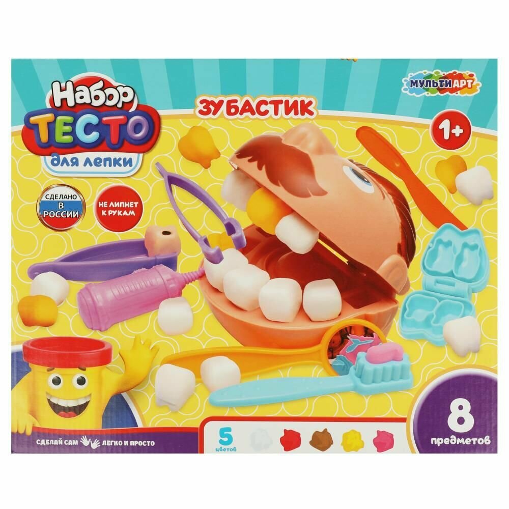 Набор для лепки "Зубастик", 8 предметов в комплекте.