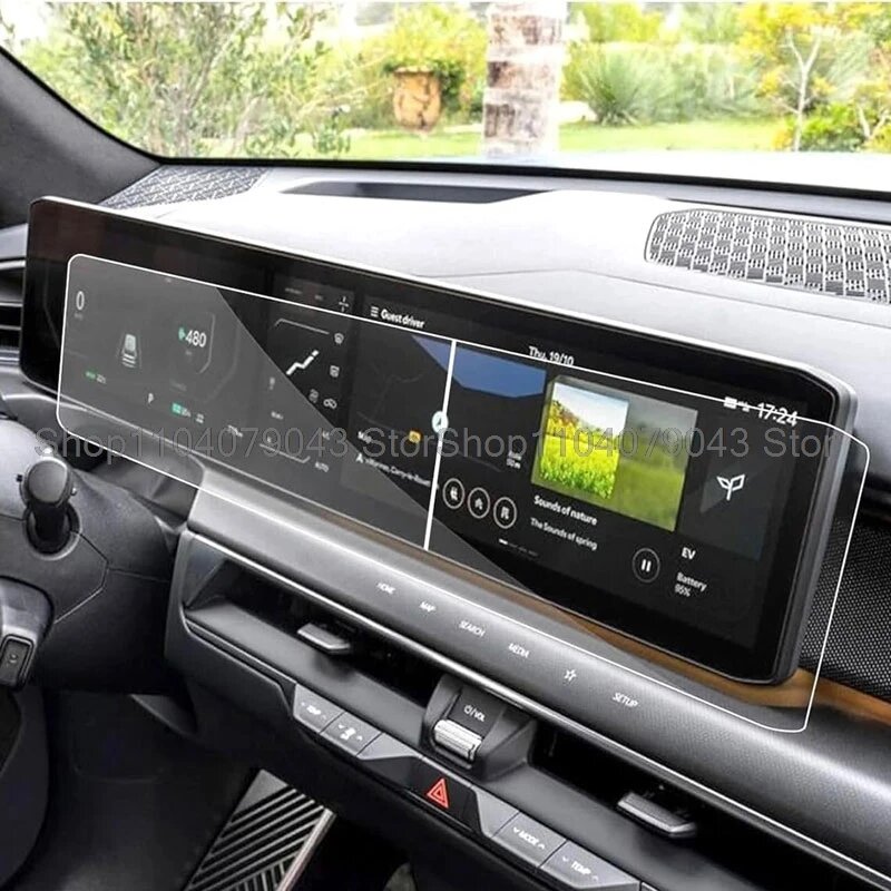 Защитная пленка из закаленного стекла для Kia k5/Kia k4 2024 2025 12,3-дюймовый автомобильный ЖК-дисплей GPS-навигация и приборная панель, пленка против царапин