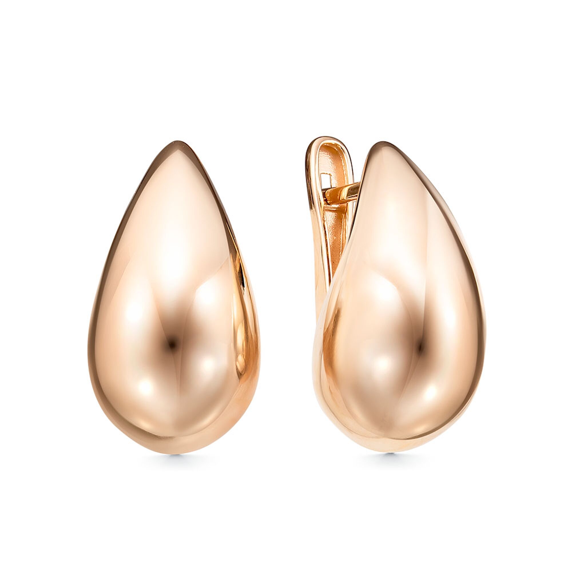 Серьги, серебро, 925 проба, золочение
