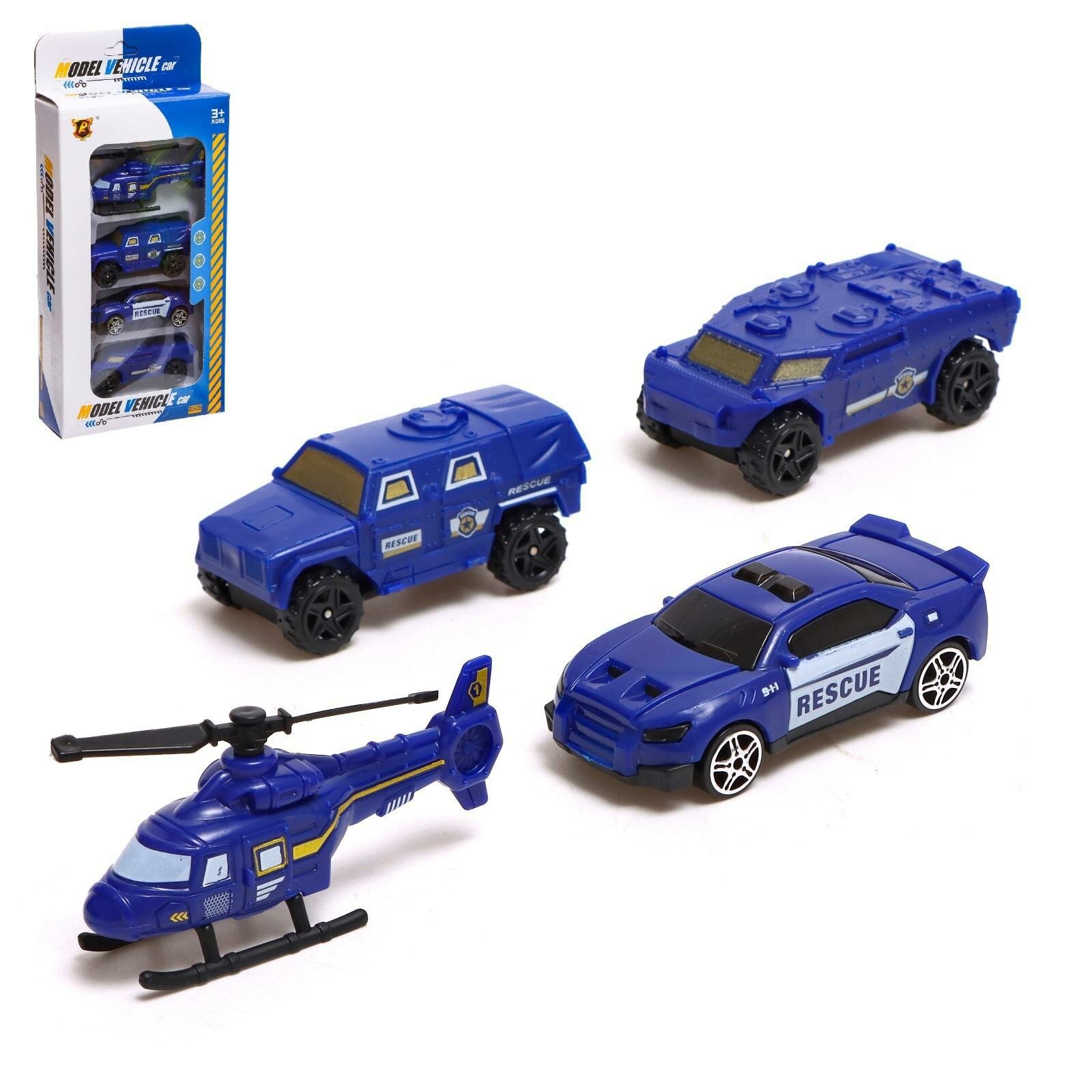 Набор машин ЛАС играс "Полиция" , пластик, 4 шт. в наборе, от 3 лет