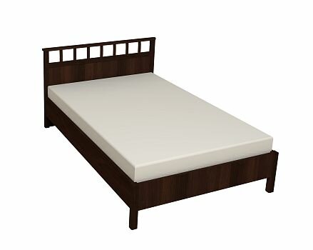 Кровать с ортопедическим основанием (металл) Sherlock 49 Люкс 120х200, Орех