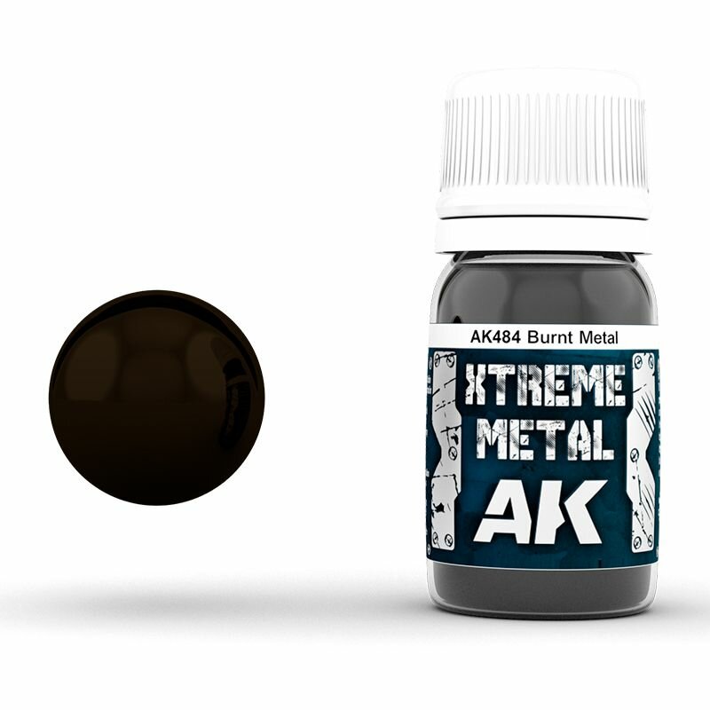 Краска для сборных моделей AK Interactive - XTREME METAL Burnt Metal 30ml