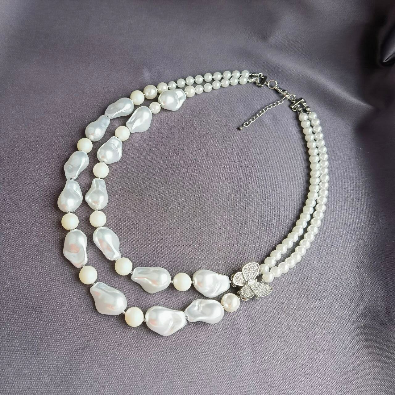 Серьги, жемчуг имитация, жемчуг Swarovski синтетический