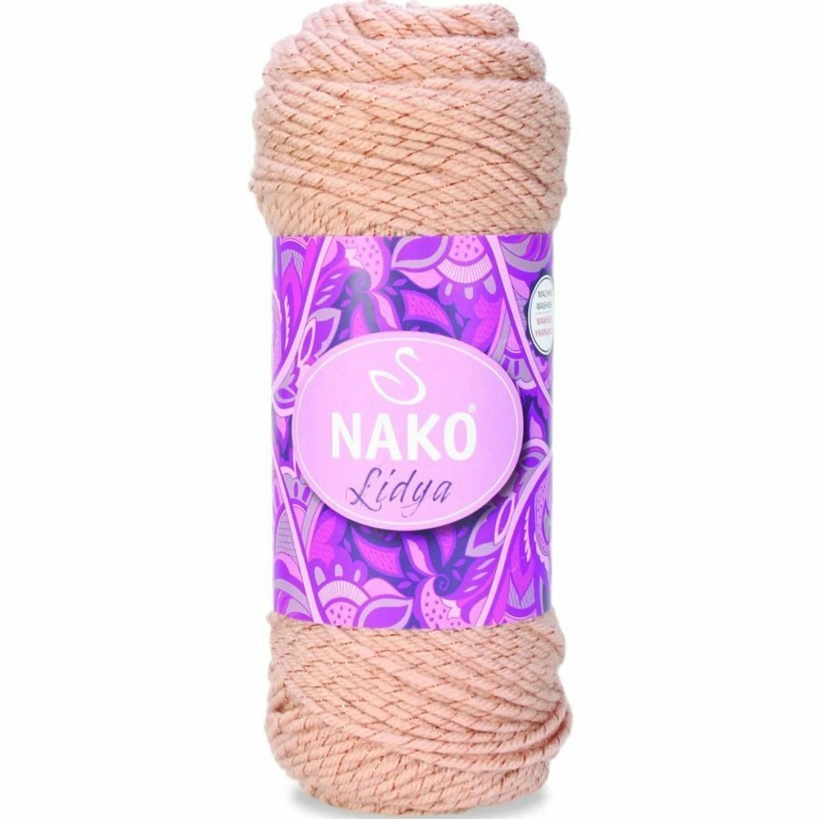 Пряжа Nako LIDYA 98556 персиковый (5 мотков)