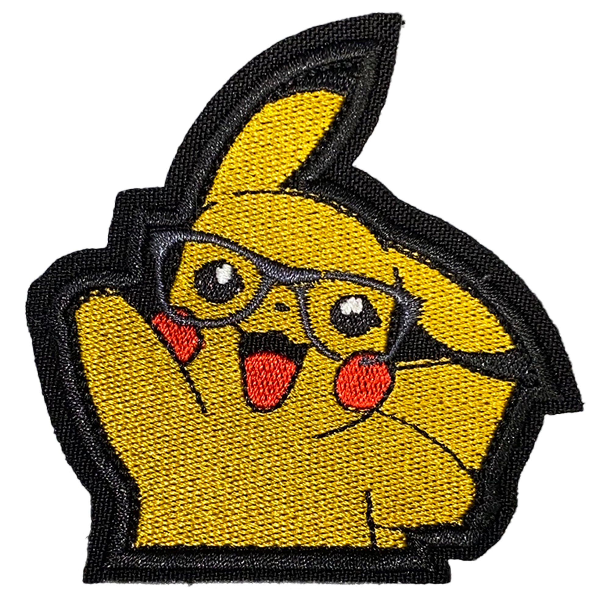 Нашивка, шеврон, патч (patch) Пикачу Покемон, размер 7,6*7,5 см, 1 шт.