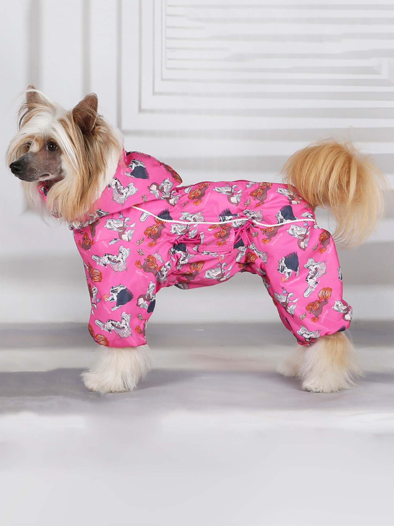 Утепленный комбинезон для собак девочек мелких и средних пород