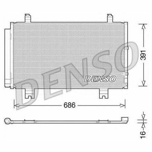 Радиатор кондиционера Denso DCN51013 для Lexus GS