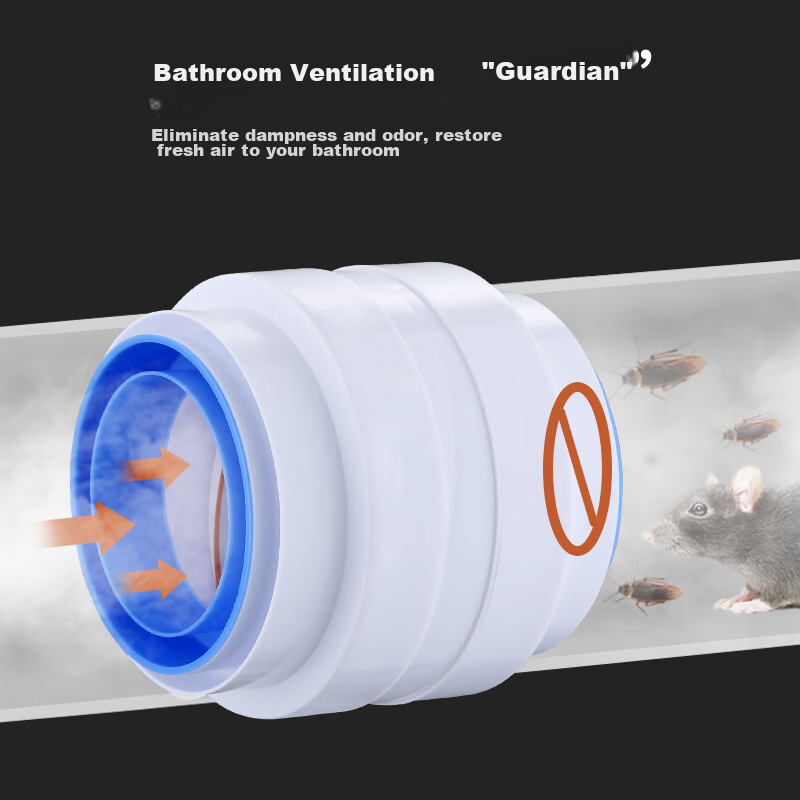 BSITN Bathroom Heater Duct Check Valve, Flue Ventilation Exhaust Fan, One-Way Non-Return Valve, Exhaust Fan B8104