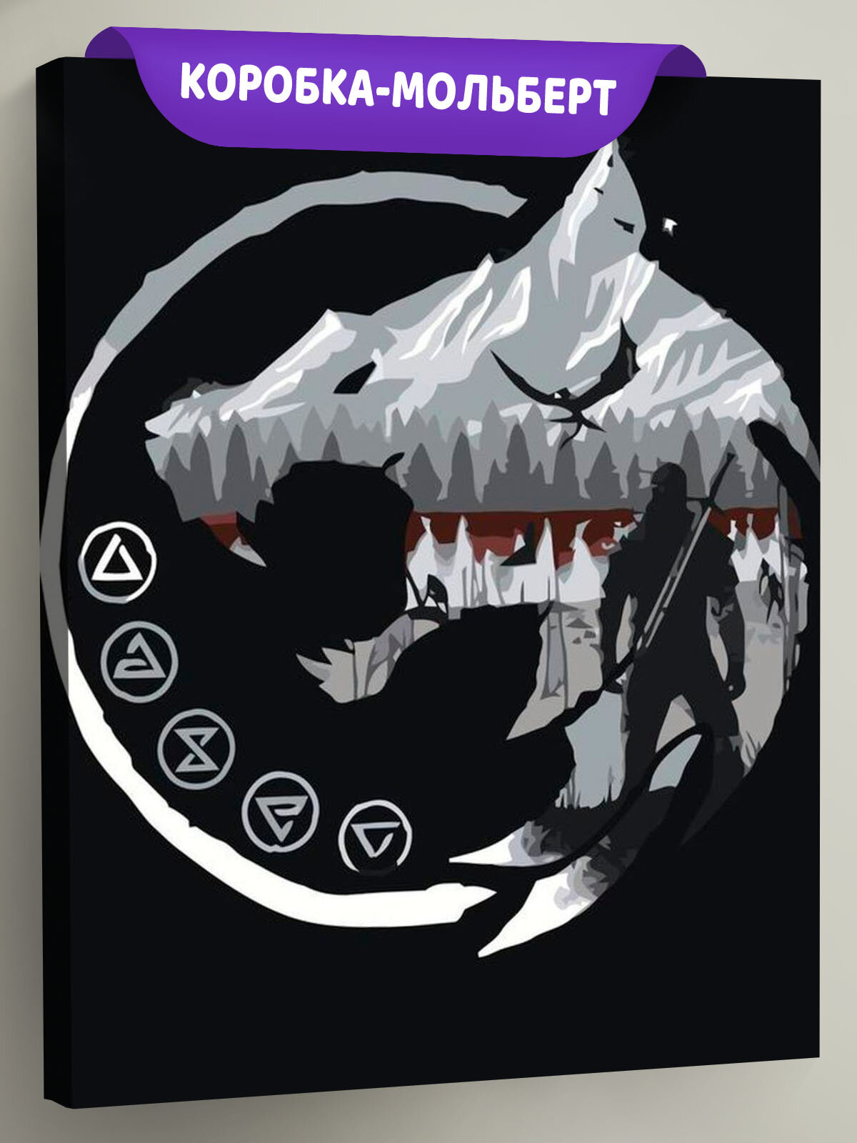 Картина по номерам "Ведьмак Witcher: Геральт из Ривии 40х50"