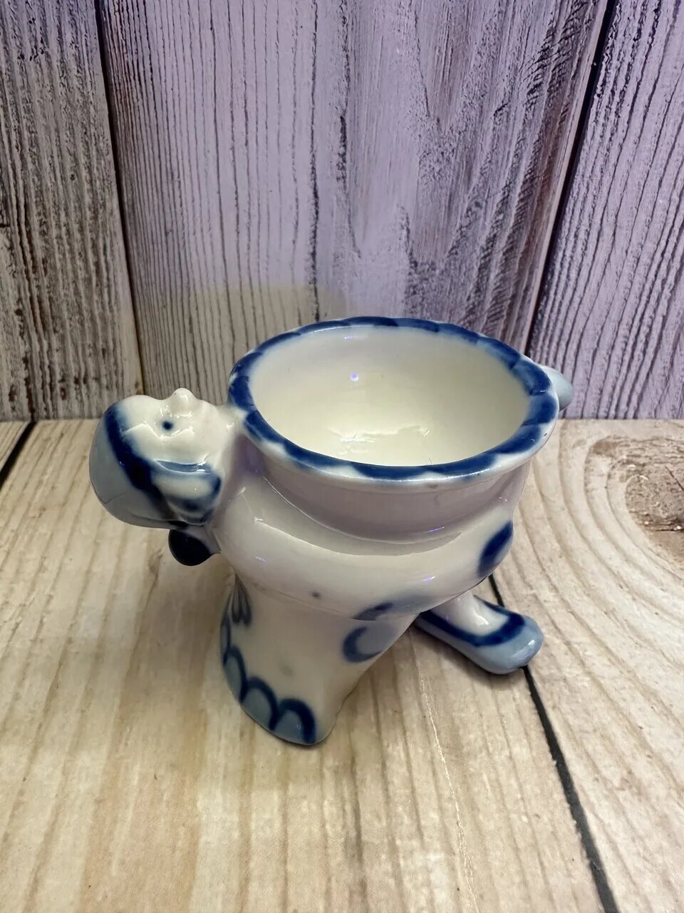 Статуэтка Пуд соли солонка Гжель Фарфор винтаж