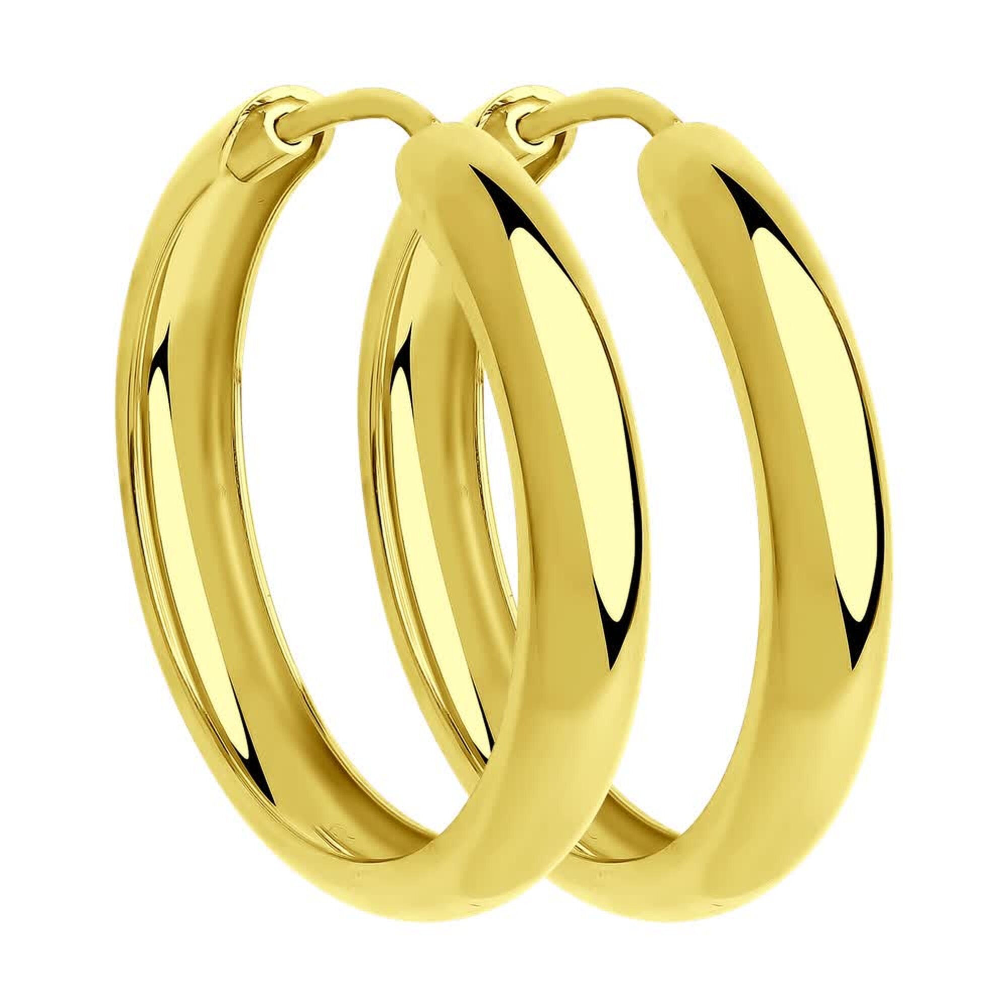 Серьги конго, желтое золото, 585 проба