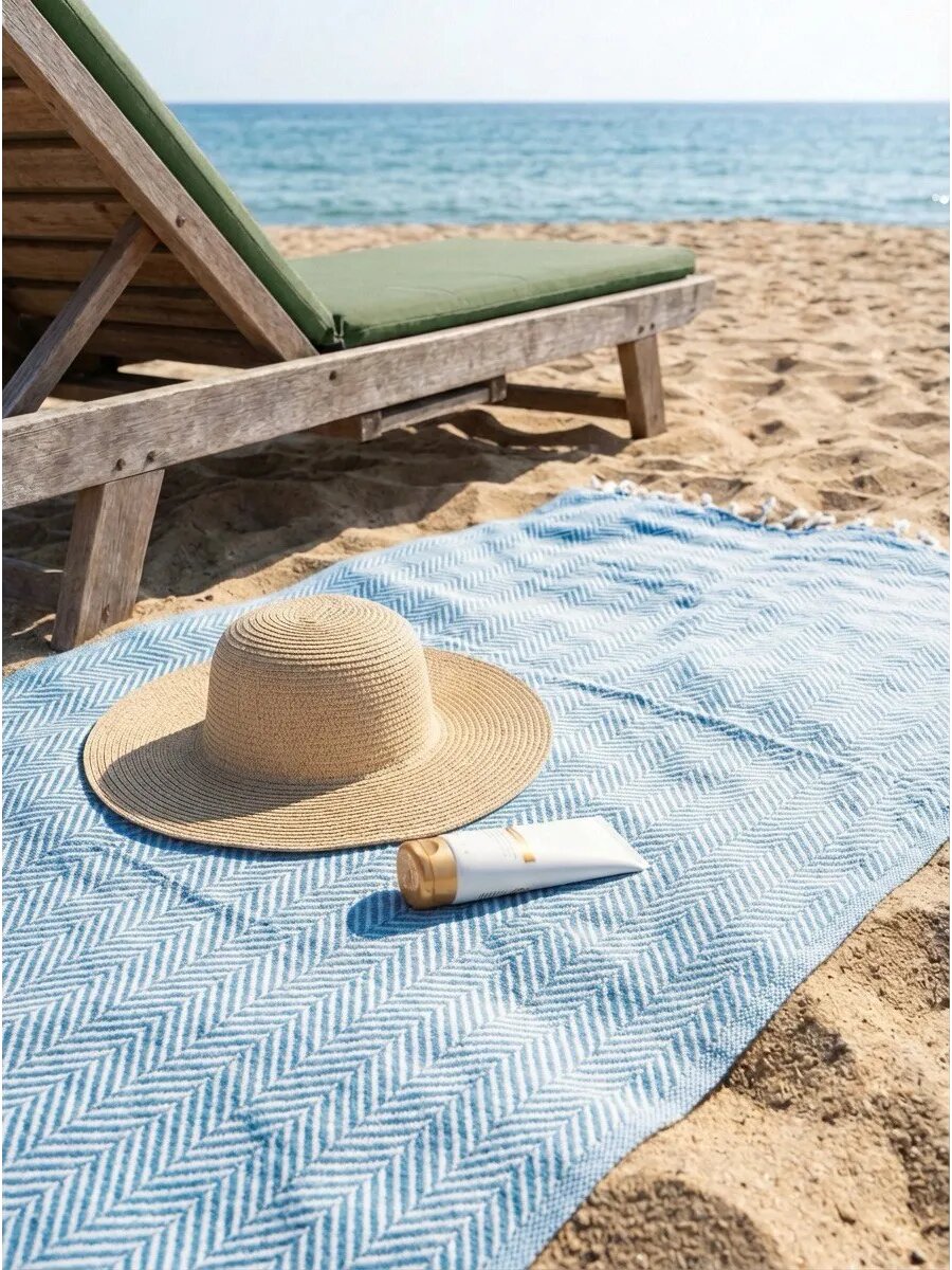 Турецкое полотенце 100*180 см пляжное пештемаль для бассейна большое