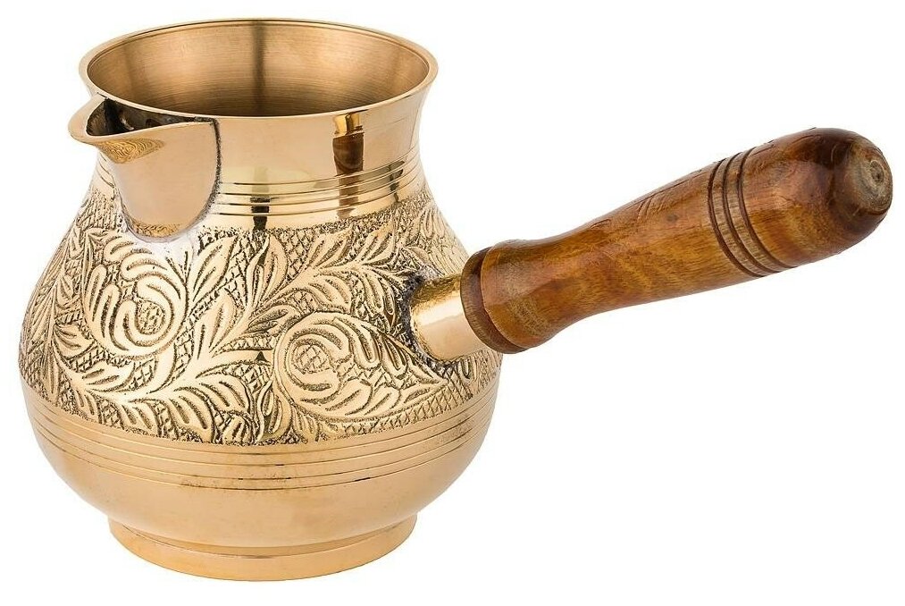 Турка резная "Graving" 650 мл латунь