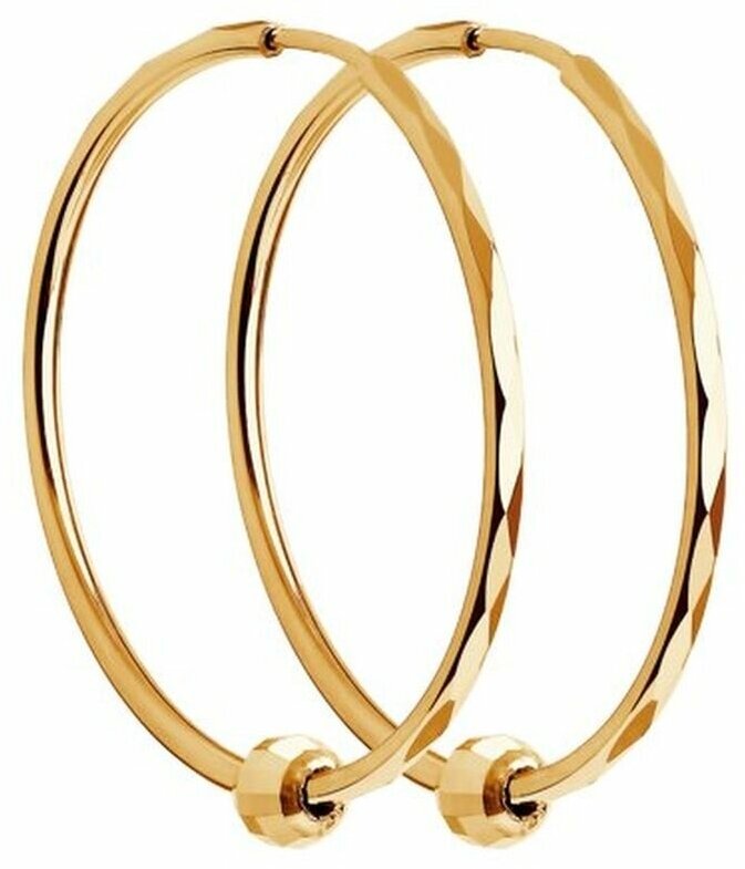 Серьги конго, красное золото, 585 проба