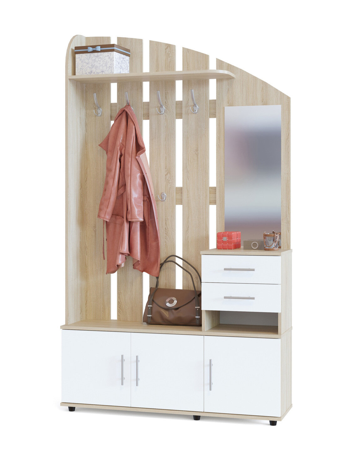 Прихожая Сокол ВШ-2.2 Дуб сонома/Белый 9203770204