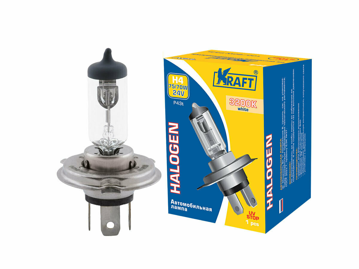 Лампа галогенная 24V H4 75/70W P43t