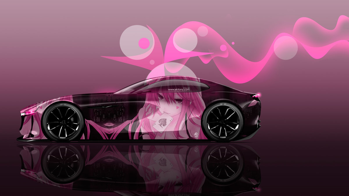 Mazda Rx7 Jdm Side Anime Girl Aerography Car 2014 Art Anime Girl Car ...