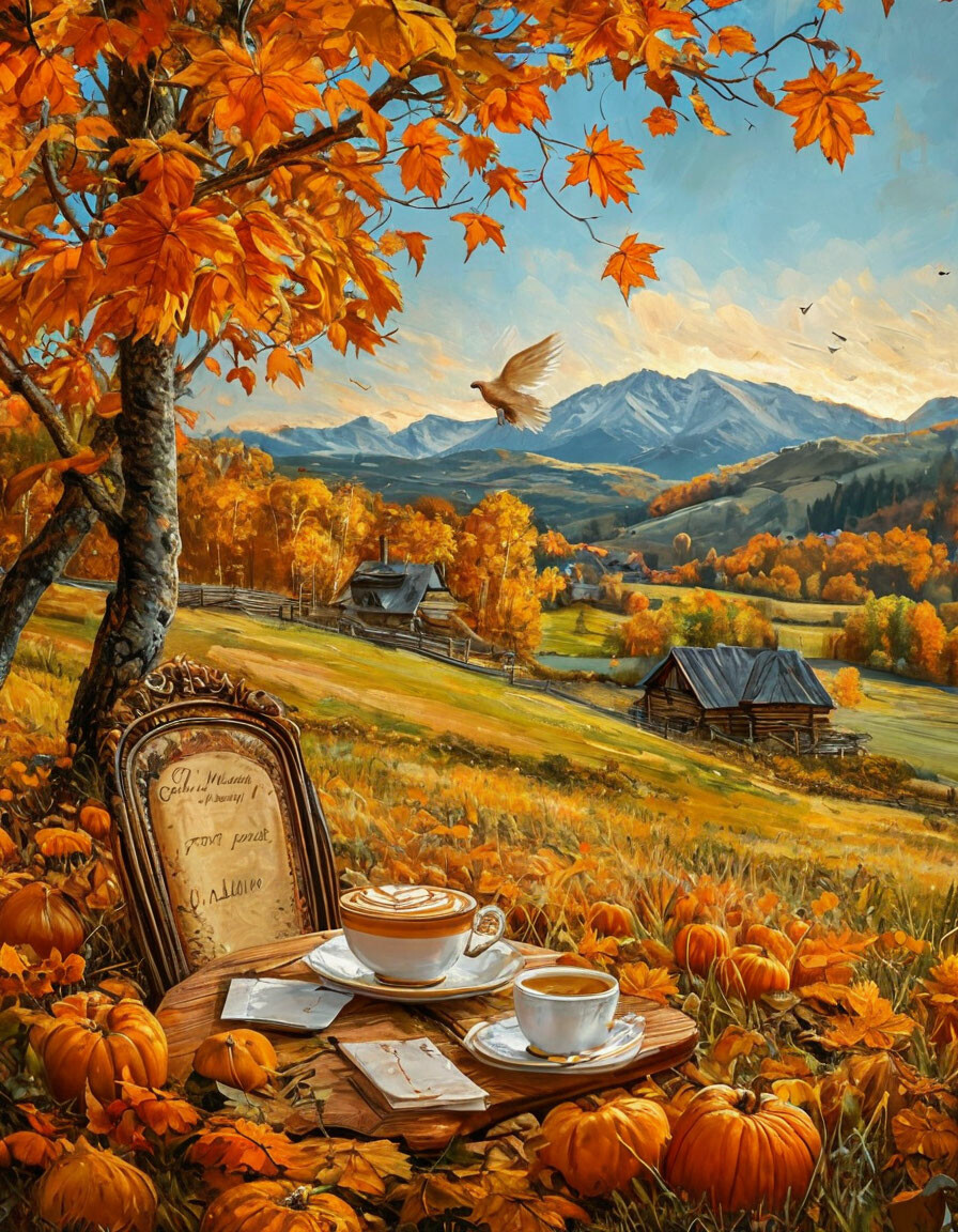 "Good beautiful October morning))) 🙏🏼☁️🍁💫☕🌅🪷 Have an easy and joyful ...