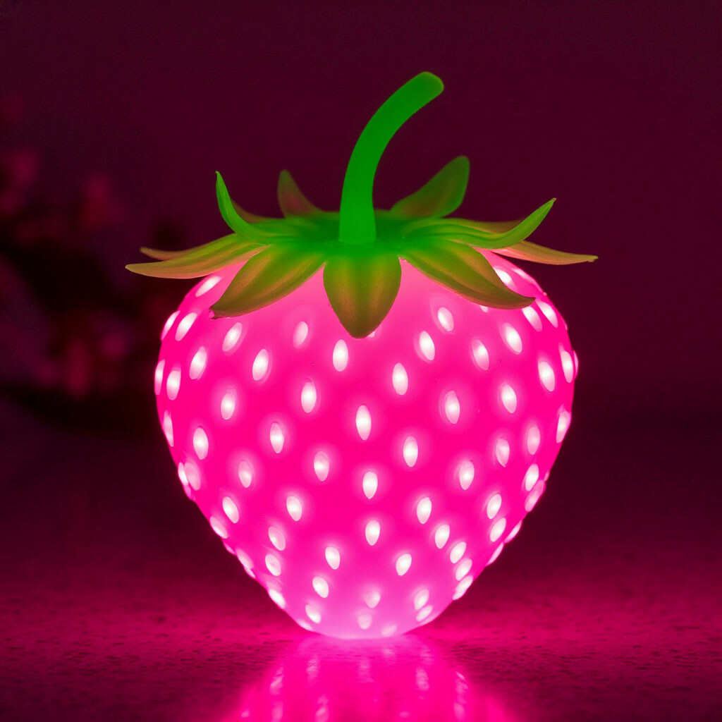 "Like the strawberry a pale pink neon strawberry that glows." — image ...