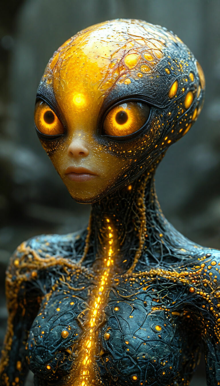 "An extraterrestrial humanoid life …" — image created in Shedevrum