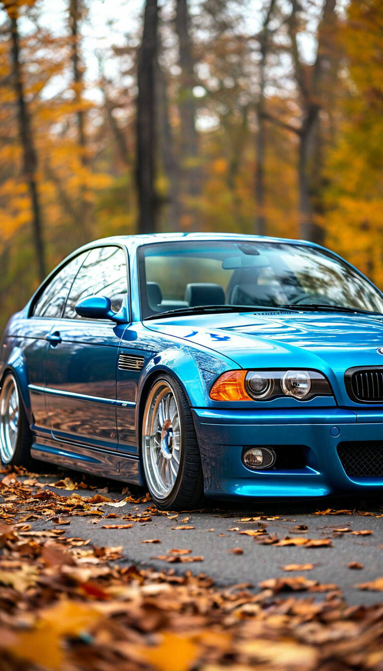"BMW M320i E46 stance understated with wire wheels, chrome, polished ...