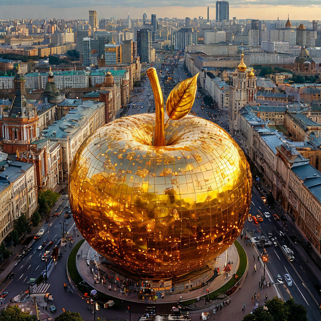 "Moscow city bird's-eye view,a huge …" — image created in Shedevrum