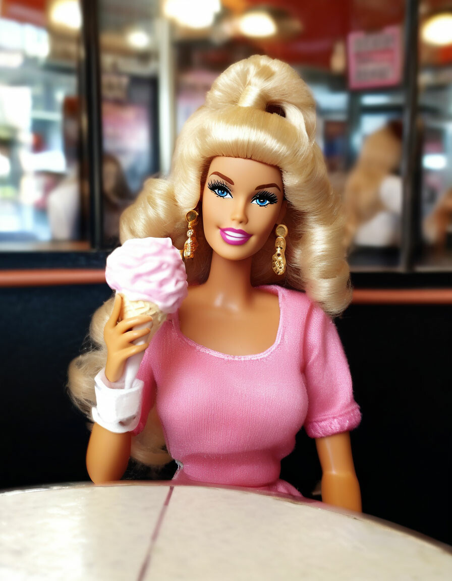 "Barbie 45 years old, 45 Barbie berry again, a lively plump Barbie ...