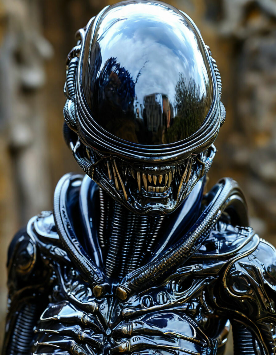 "Xenomorph Alien, full-length, hyperdetalization of face and body and ...
