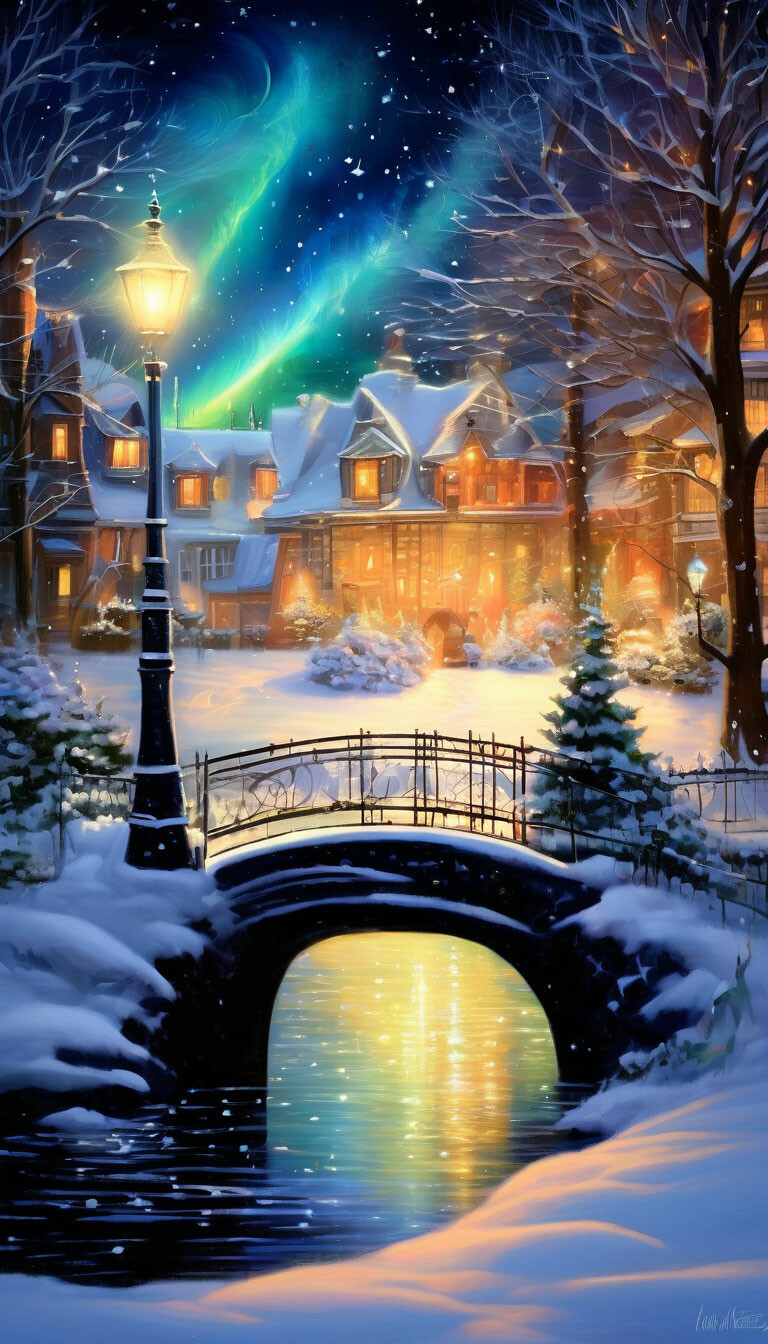 "Contour, snowdrifts, house, yard, …" — image created in Shedevrum