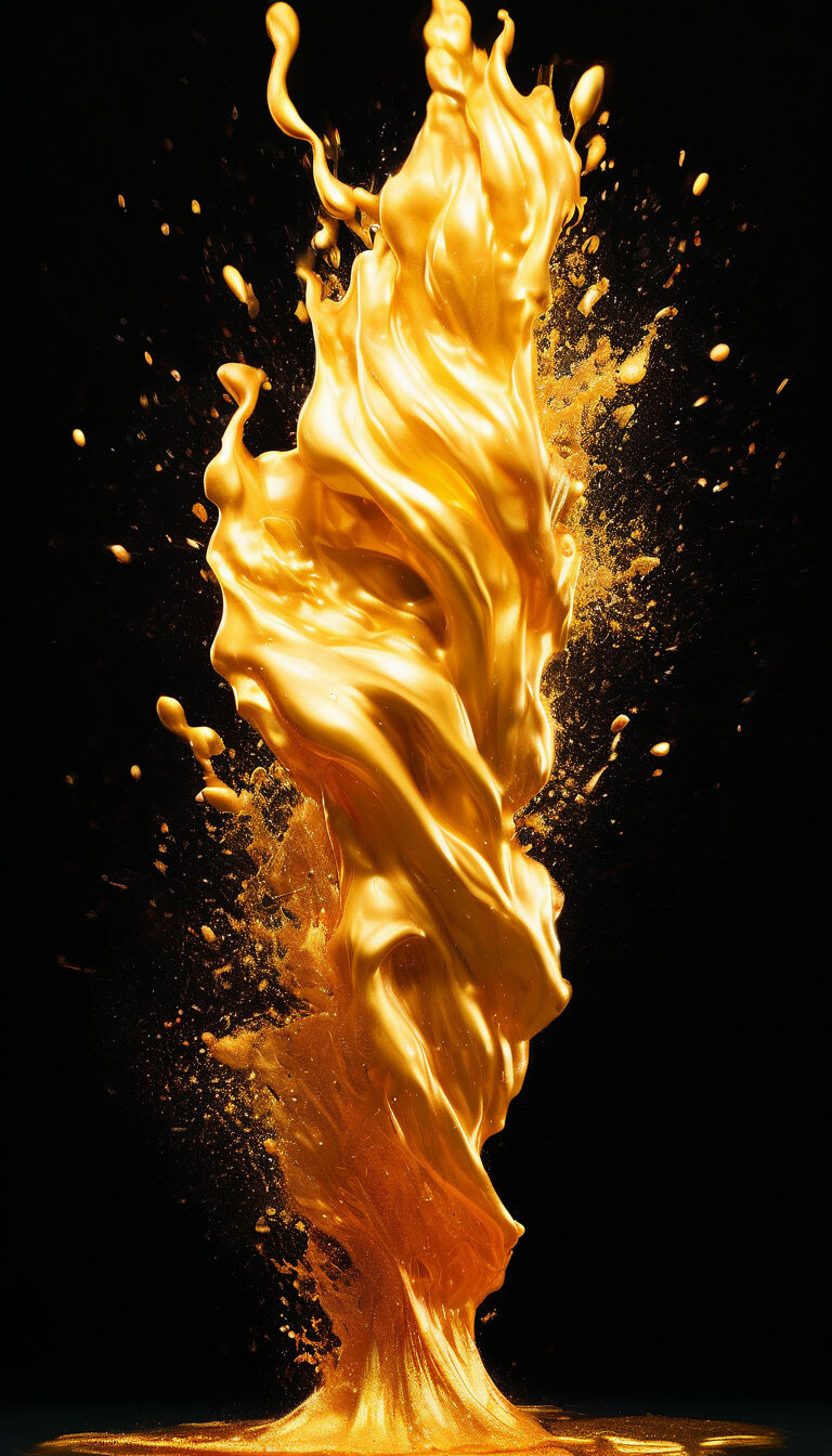 "Pure flaming gold," — image created in Shedevrum