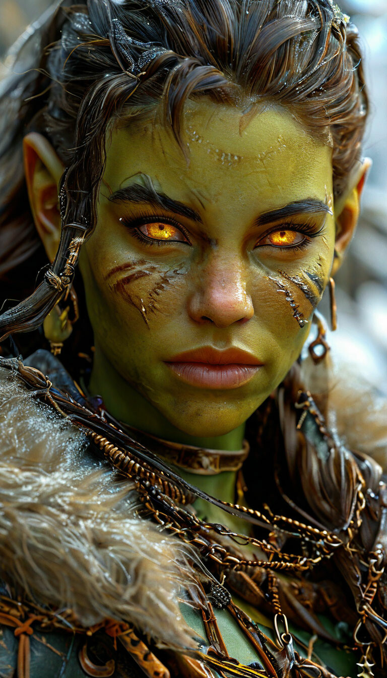 "Haz una mujer orca con Colmillos de piel verde. Al Estilo De Steve ...