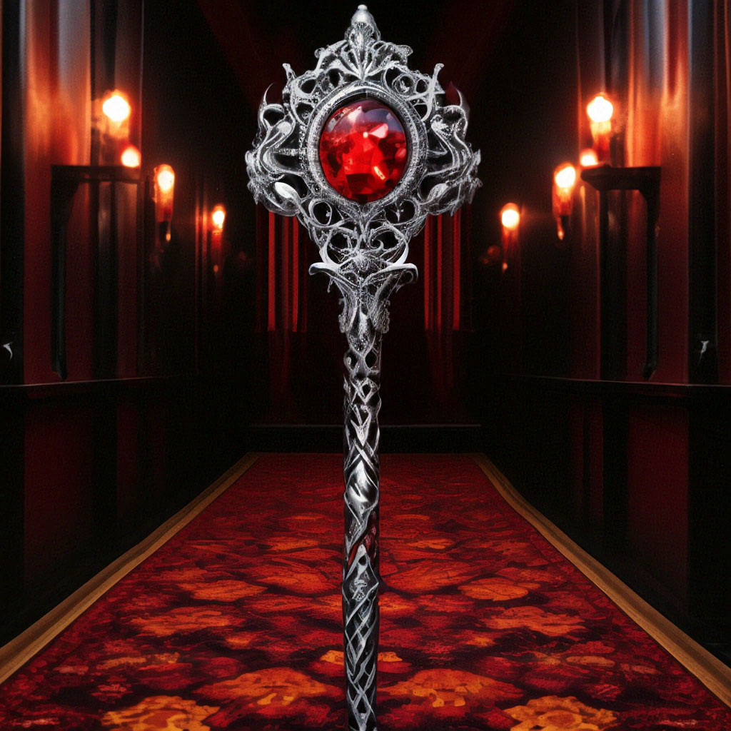 "Filigree staff-wand , dense psychedelic magical atmosphere , in the ...