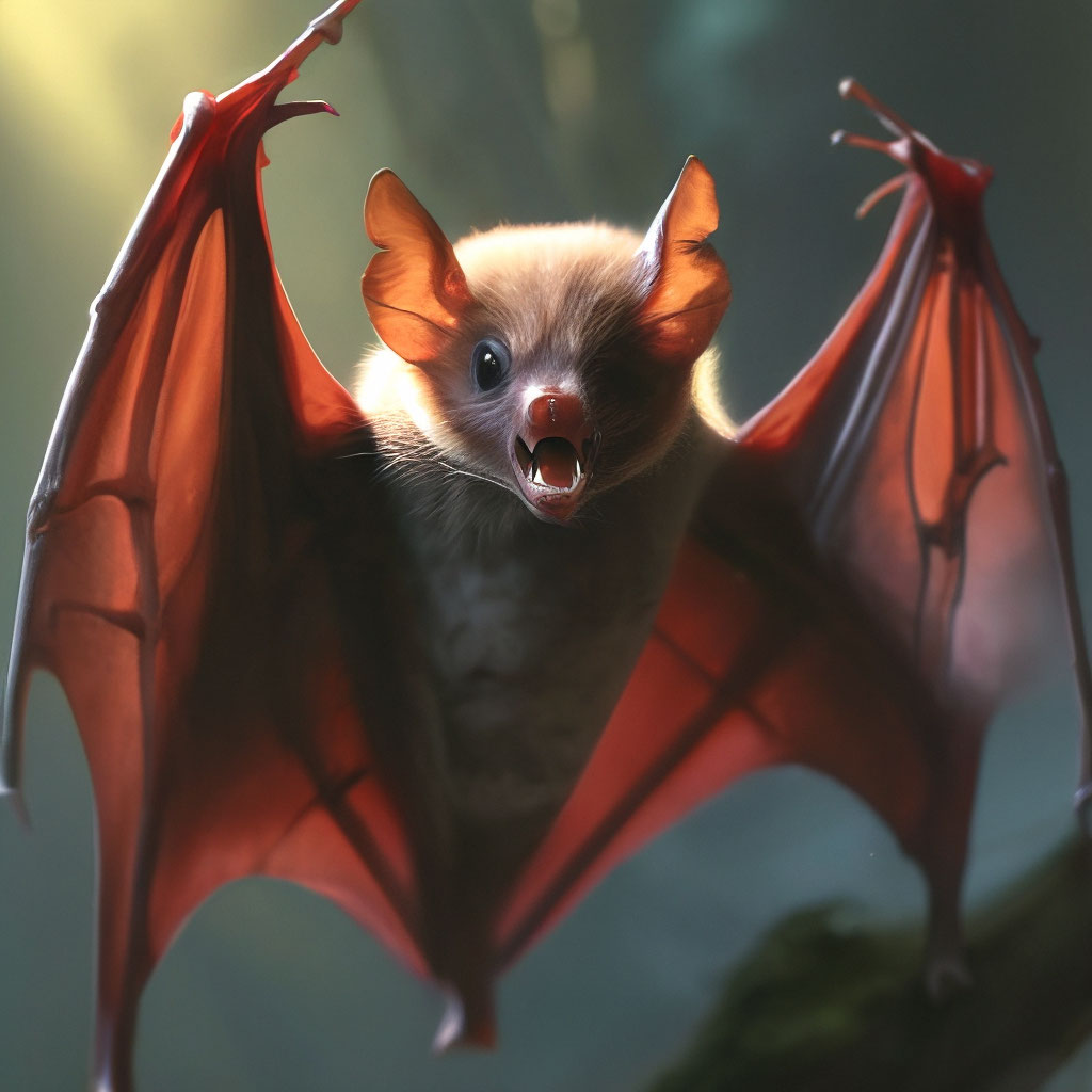 "Macrovid vampire bat" — image created in Shedevrum