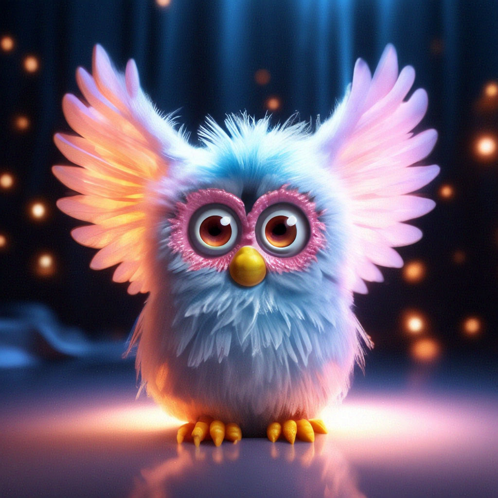 «Furby ангел с крыльями, Детальная …» — картинка создана в Шедевруме