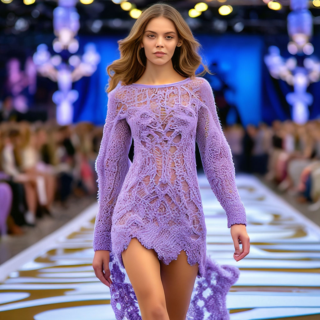 "🌺☘️🪻 fashion show in Moscow, 2024, catwalk, high fashion, goes full ...