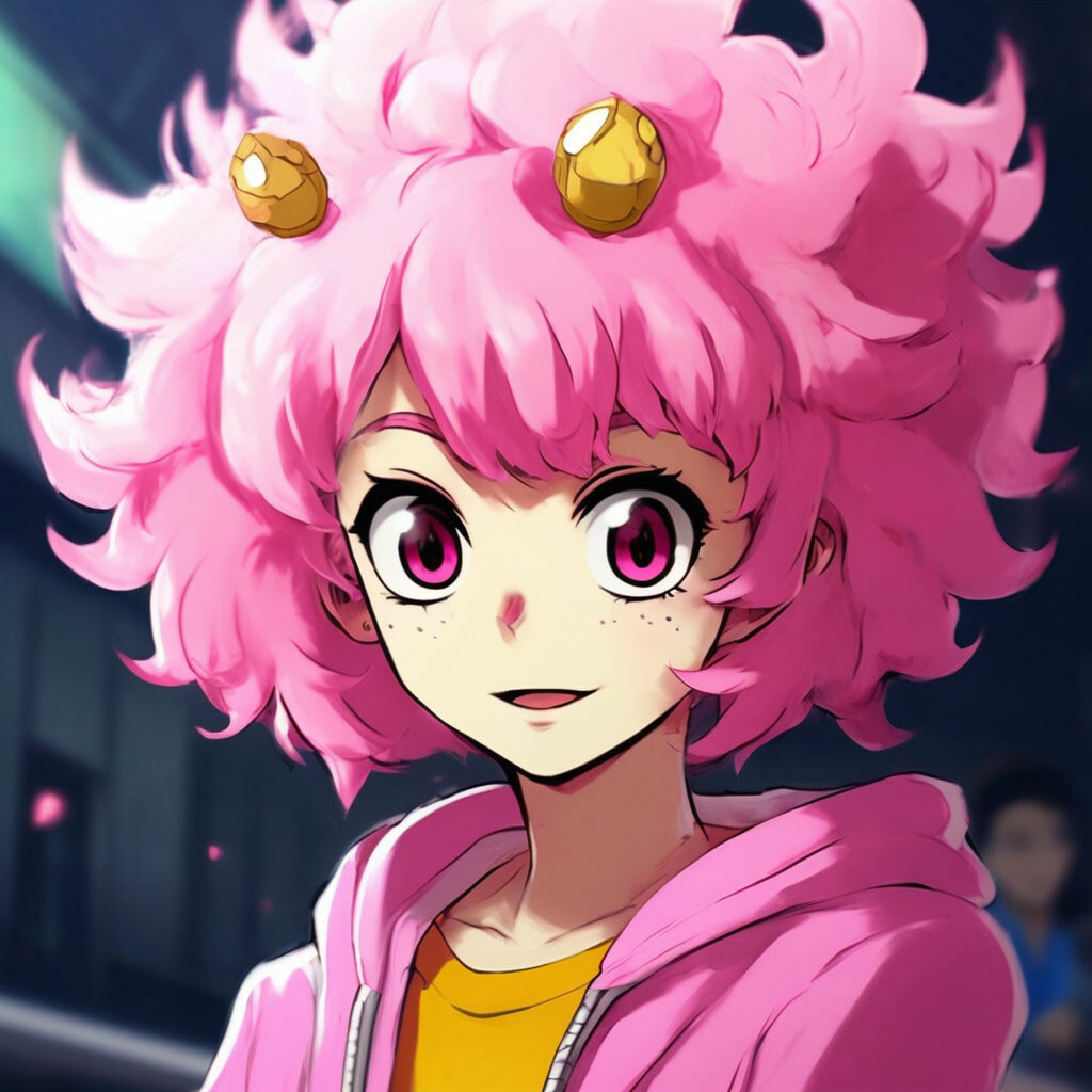 "Mina Ashido, from the anime my heroic, academy of heroic name- Pinkie ...