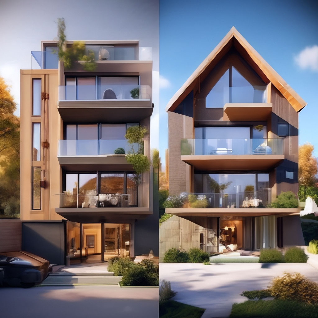 "Apartment question vs Cottage answer" — image created in Shedevrum