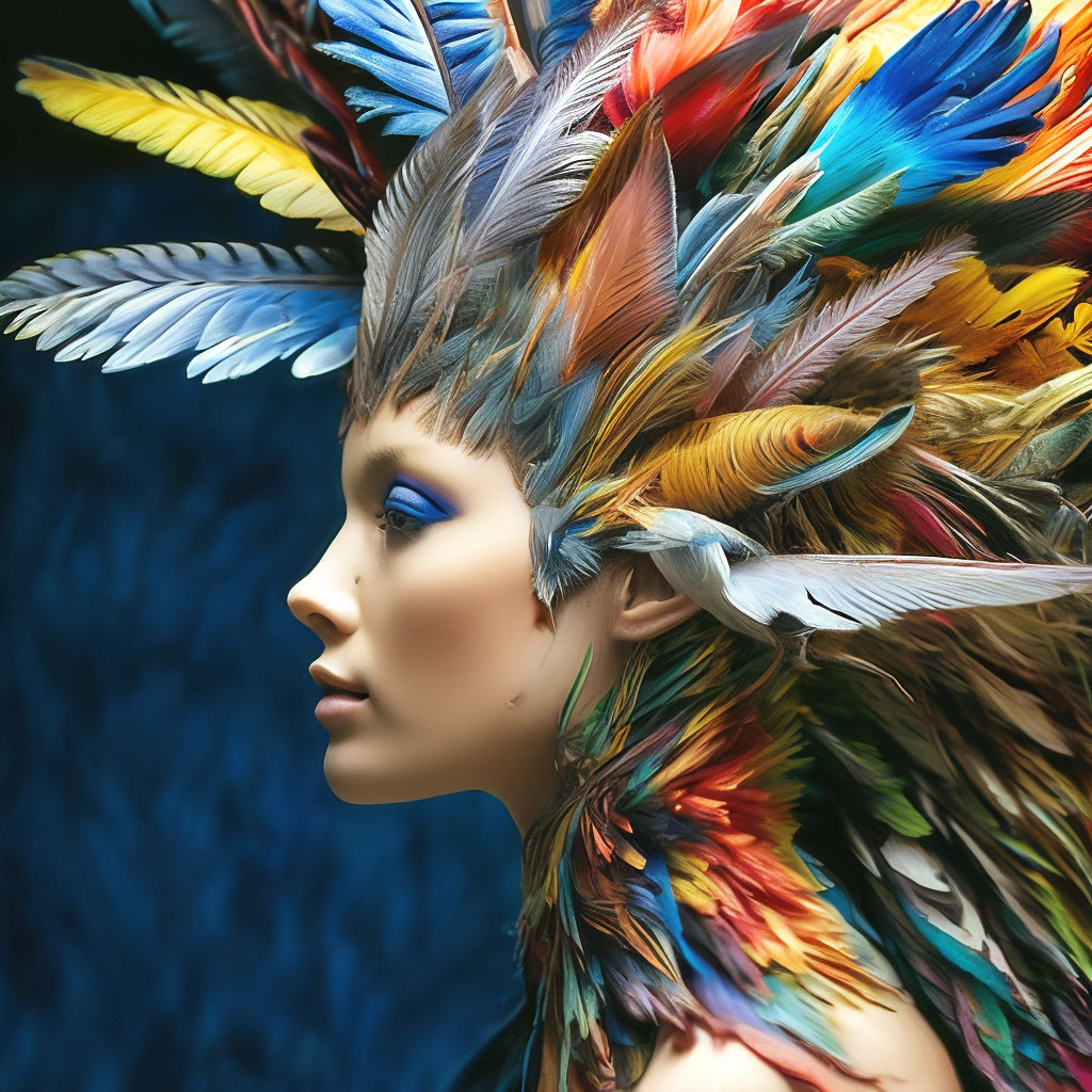 " ️ diagonal angle, profile view of a beautiful woman's head made up of ...