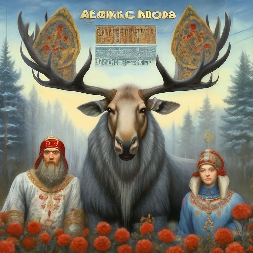 "The Year of the Grey Moose. The Slavic calendar." — image created in ...