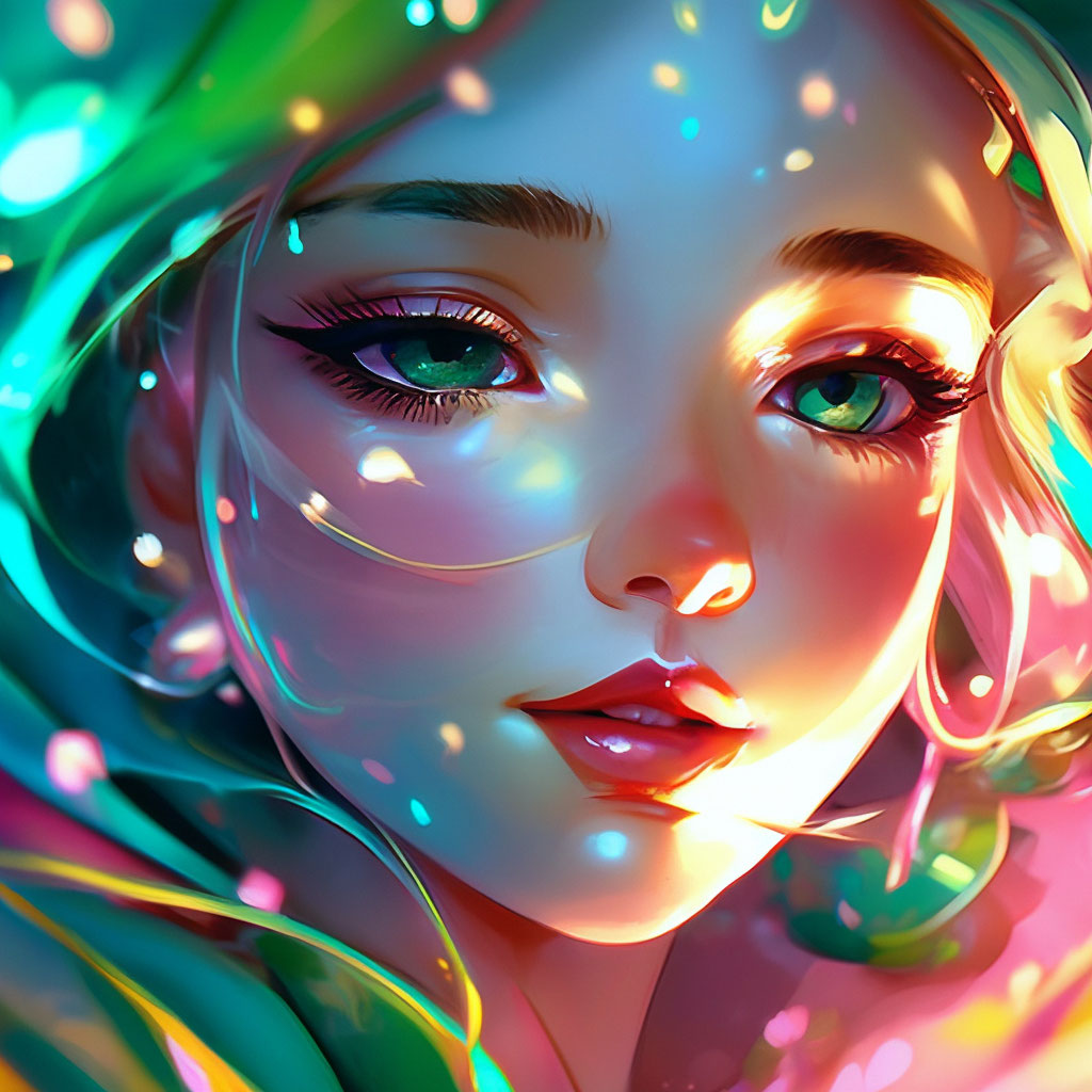 "A beautiful girl in the styles of "Ruttu" (Ruttu) "sparks" 16k, Fluid ...