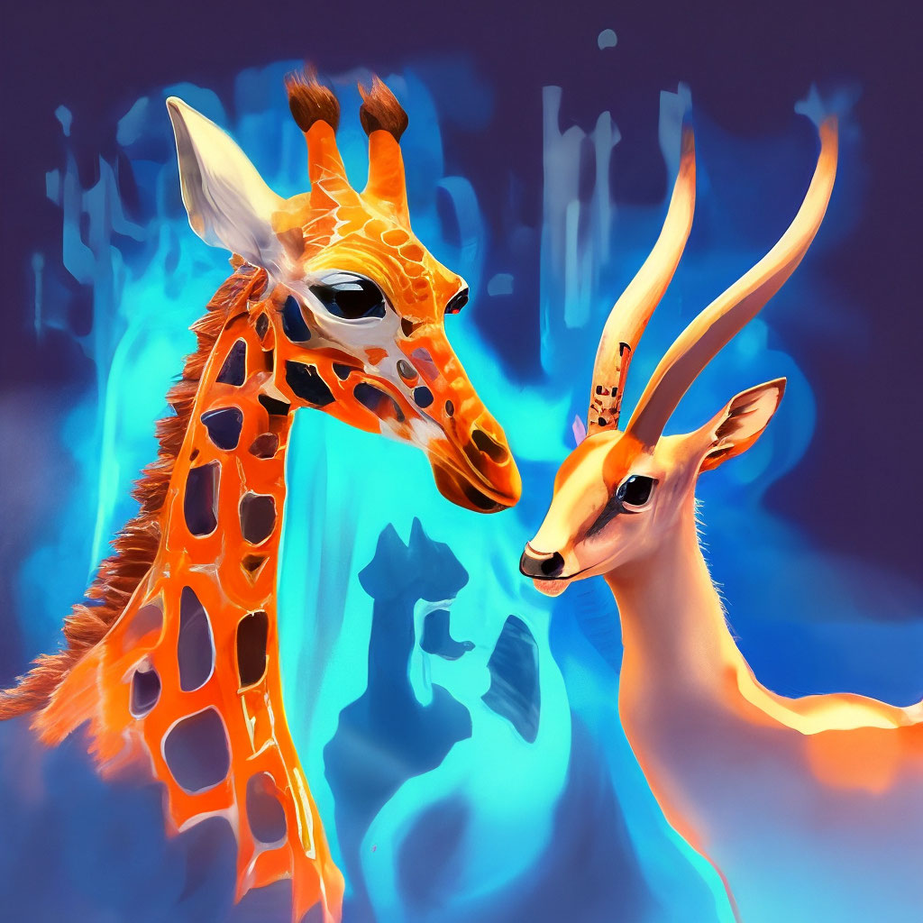 "An amorphous giraffe fell in love with an antelope. cartoon humor ...