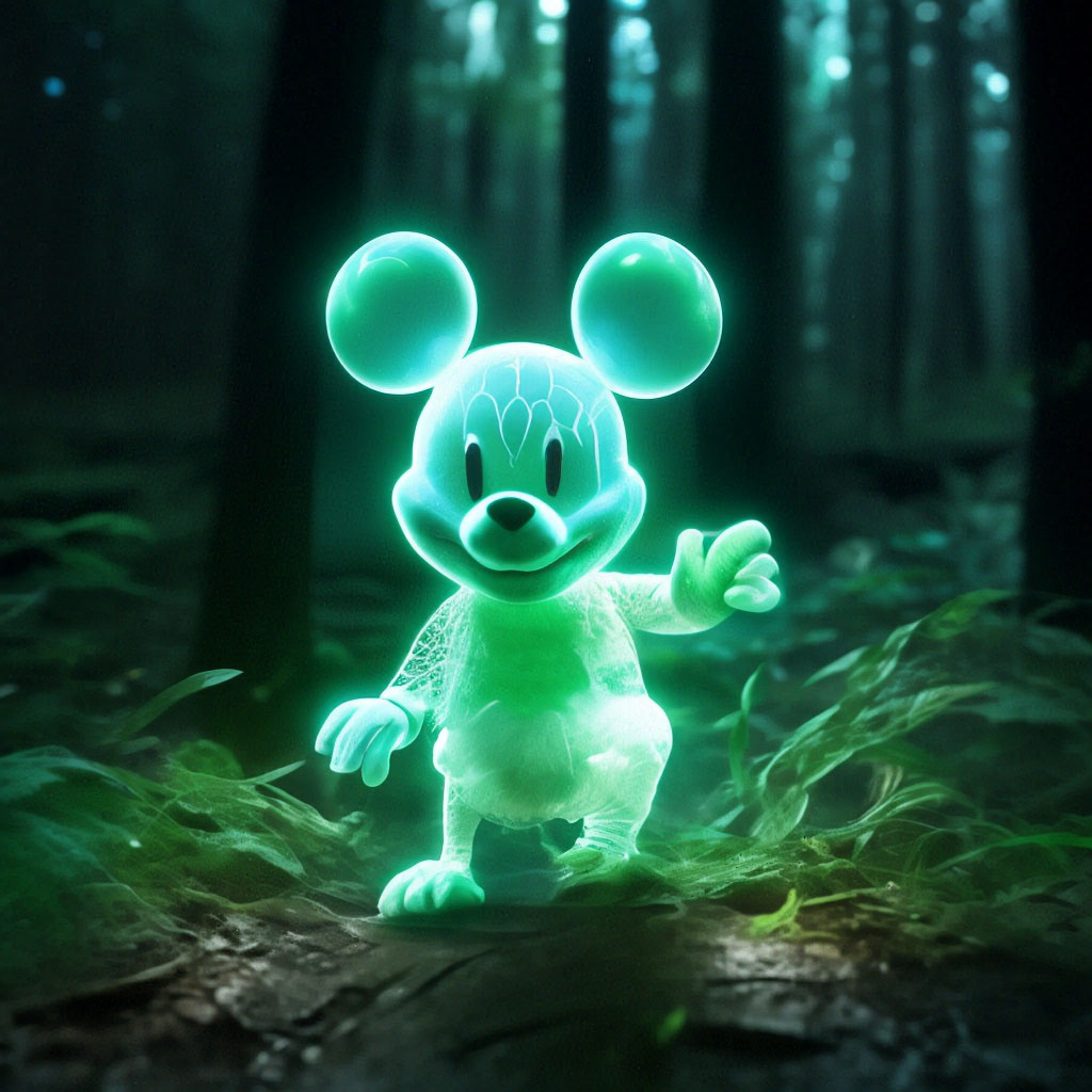 "Patronus @ewlampy fantasma blanco patronus Mickey mouse en el bosque ...