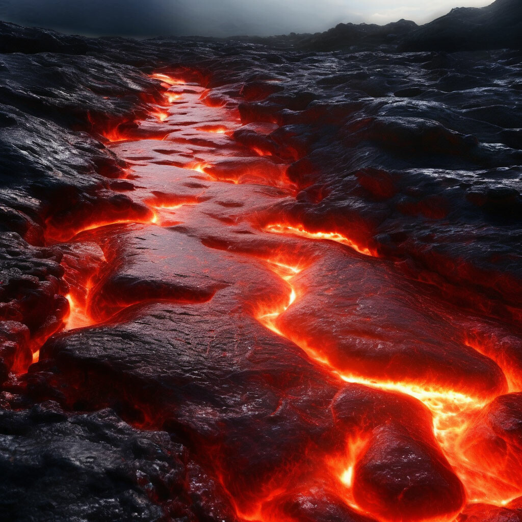 "Lavapad,red lava, aesthetically …" — image created in Shedevrum