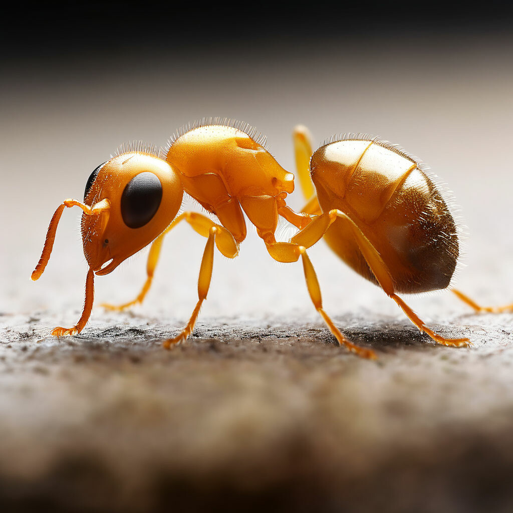 "Lasius umbratus (yellow odorous ant)" — image created in Shedevrum